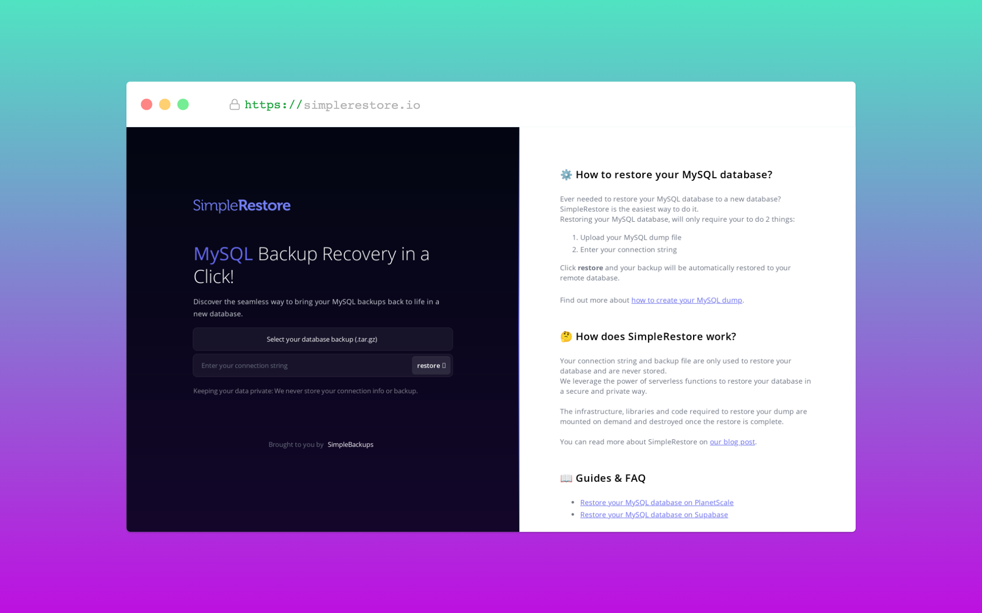 Introducing SimpleRestore: Our Solution to Simplify MySQL Database ...